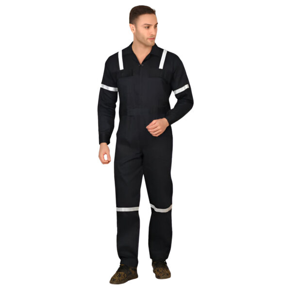 Boiler Suit with Grey Reflective Tape overcoat - JK Enterprises